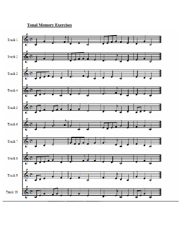 Tonal Memory Exercises | PDF