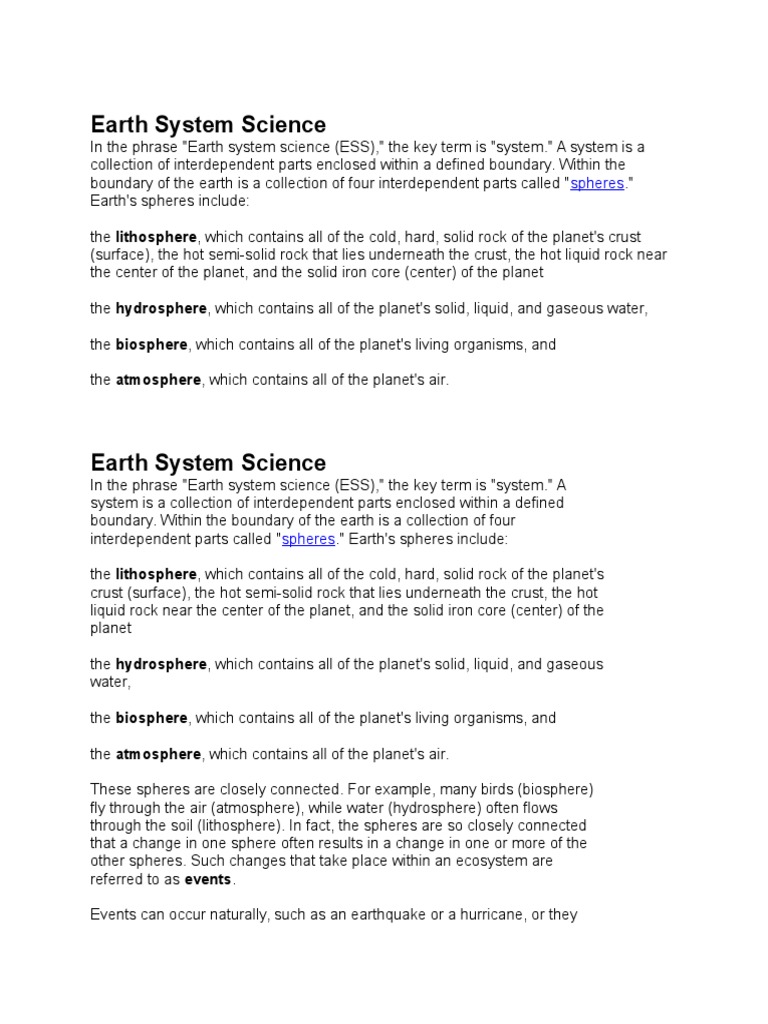 Earth System Science | PDF | Earth Sciences | Equator