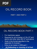 Oil Record Book Part 1 & 2 | PDF | Shipping | Water Transport