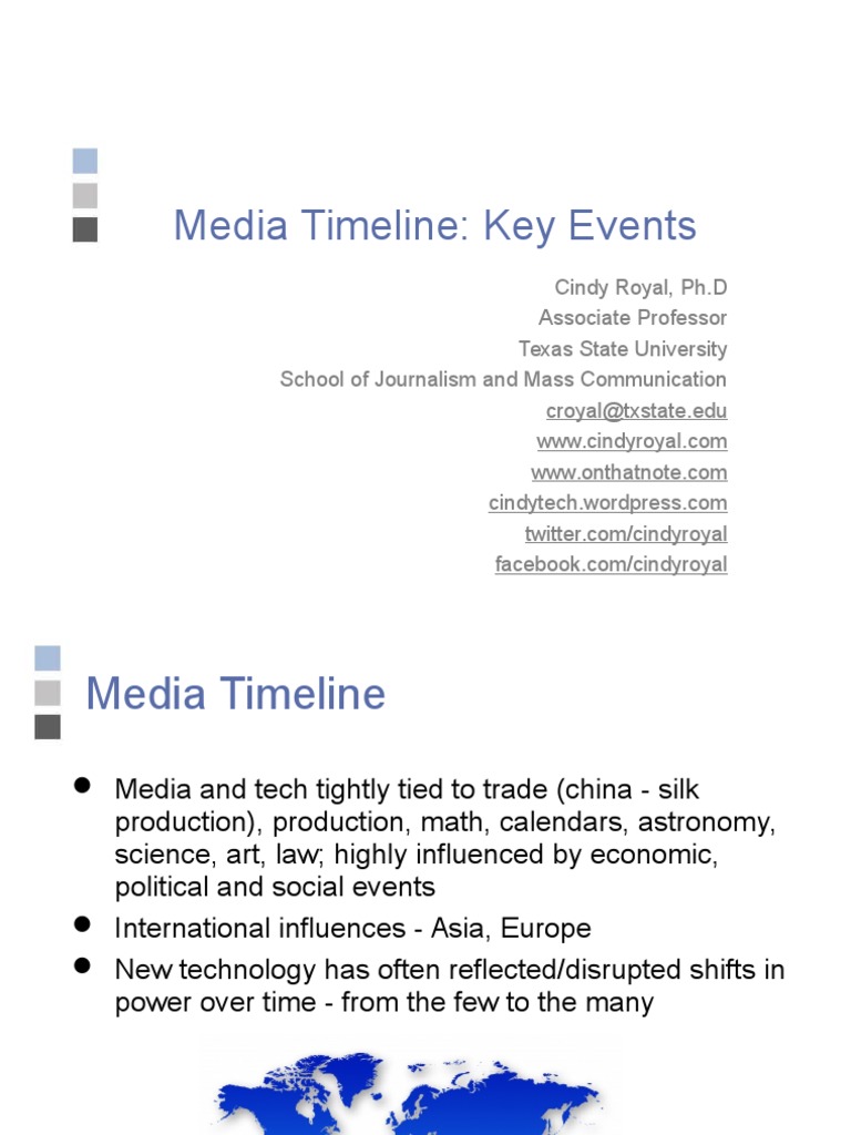 Media Timeline: Key Events | PDF | Internet | News Broadcasting