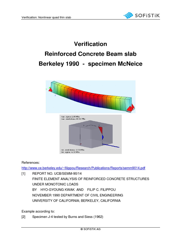 Nonlinear Quad Concrete Beam
