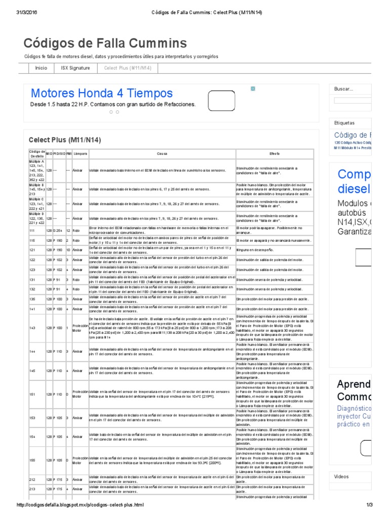 Códigos de Falla Cummins_ Celect Plus (M11_N14).pdf