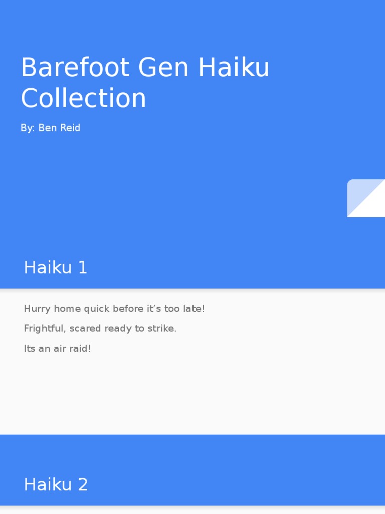 Barefoot Gen Haiku Collection | PDF