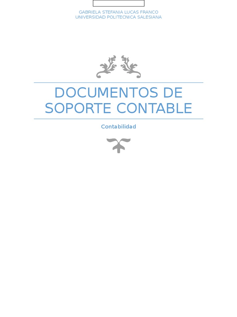 Documentos de Soporte Contable | PDF | Contabilidad | Bancos