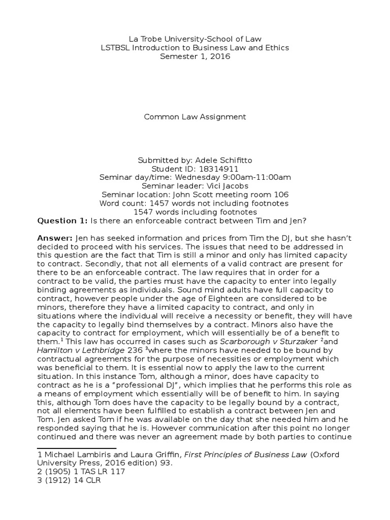 Common Law Assignment | PDF | Estoppel | Business Law