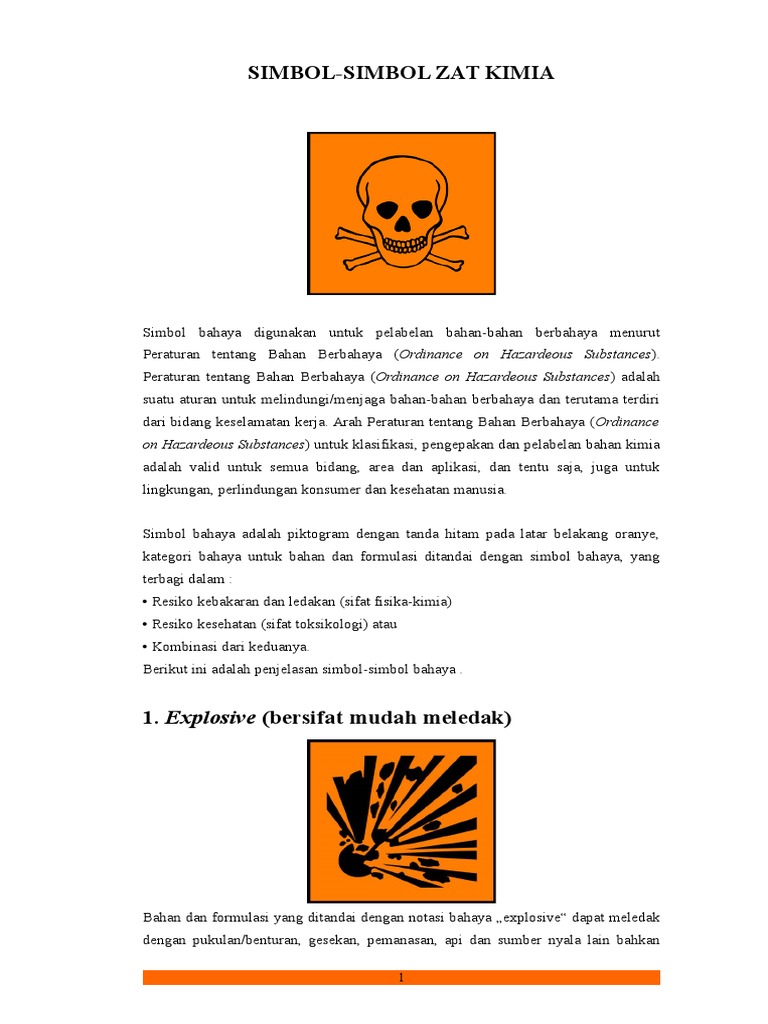 Simbol-Simbol Zat Kimia | PDF