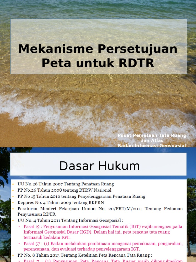 Mekanisme Persetujuan Peta Untuk RDTR | PDF