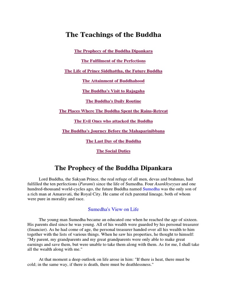 The Teachings of The Buddha | PDF | Gautama Buddha | Religious ...