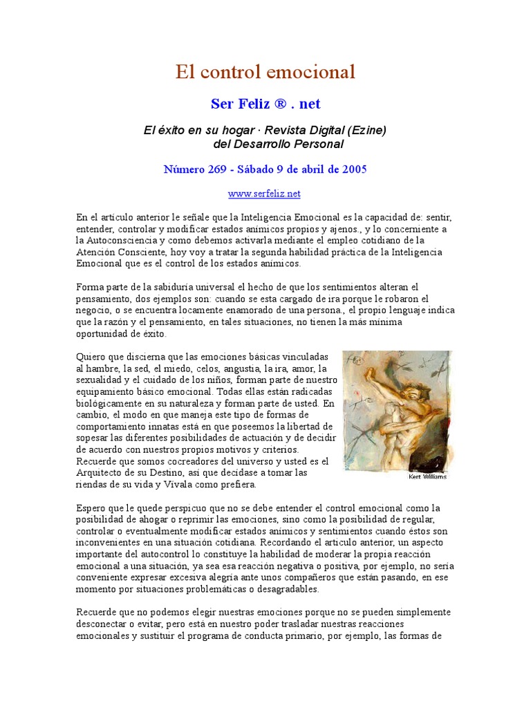 El Control Emocional | PDF | Inteligencia emocional | Las emociones