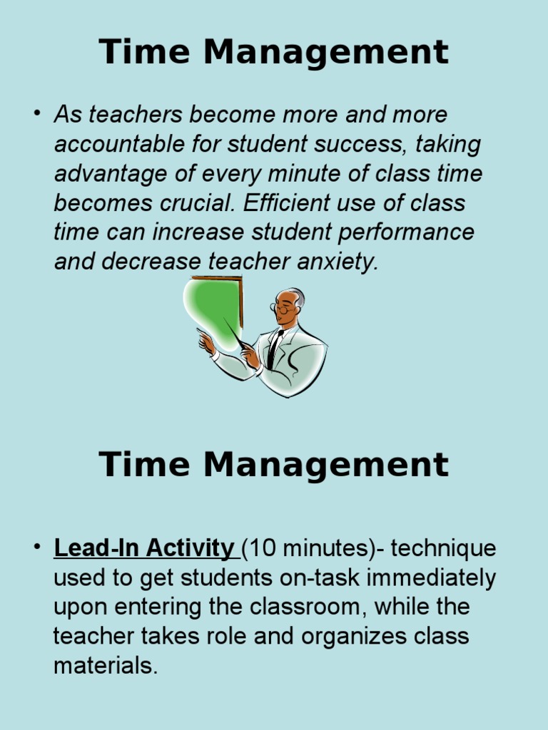 Effective Time Management for Teachers | PDF
