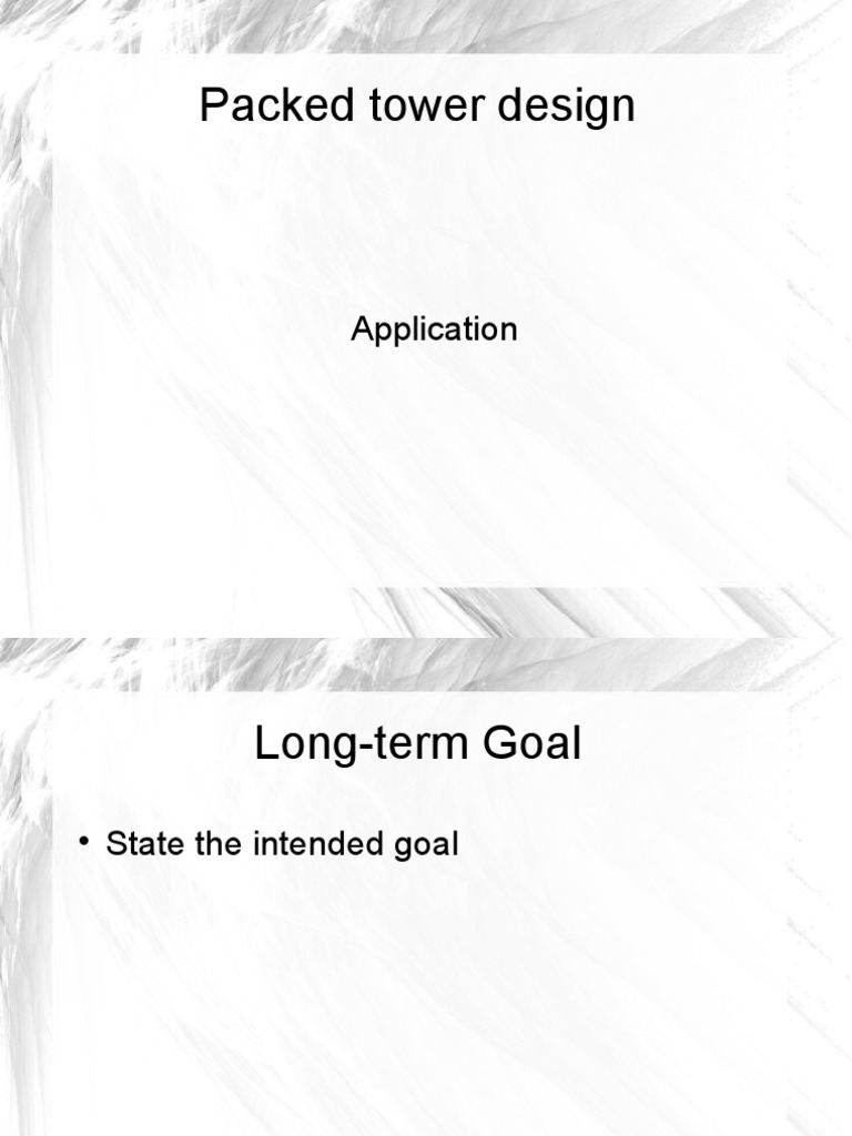 Packed Tower Design: Application | PDF | Business | Technology ...