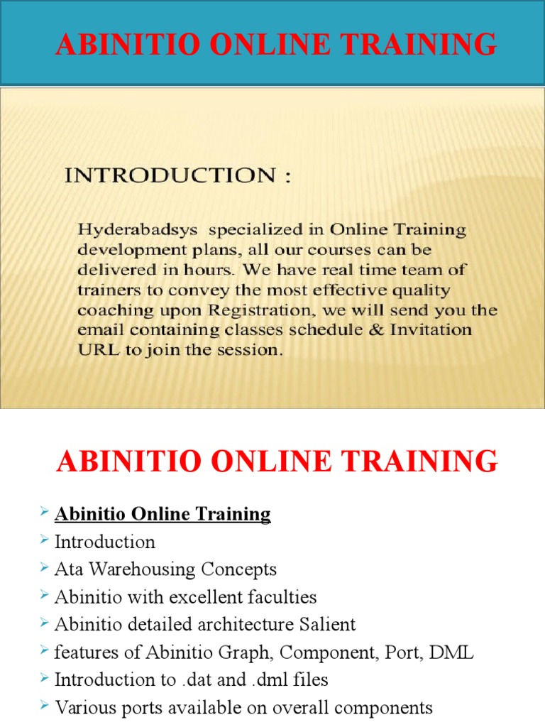 Abinitio Online Training | PDF
