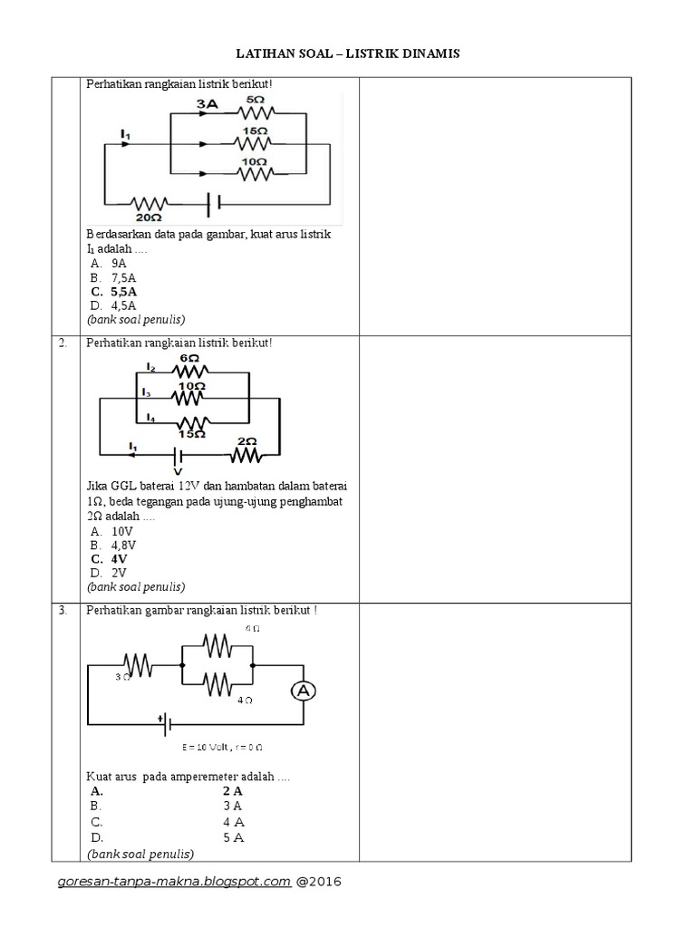 Lat Soal Listrik Dinamis | PDF | Sains & Matematika | Komputer