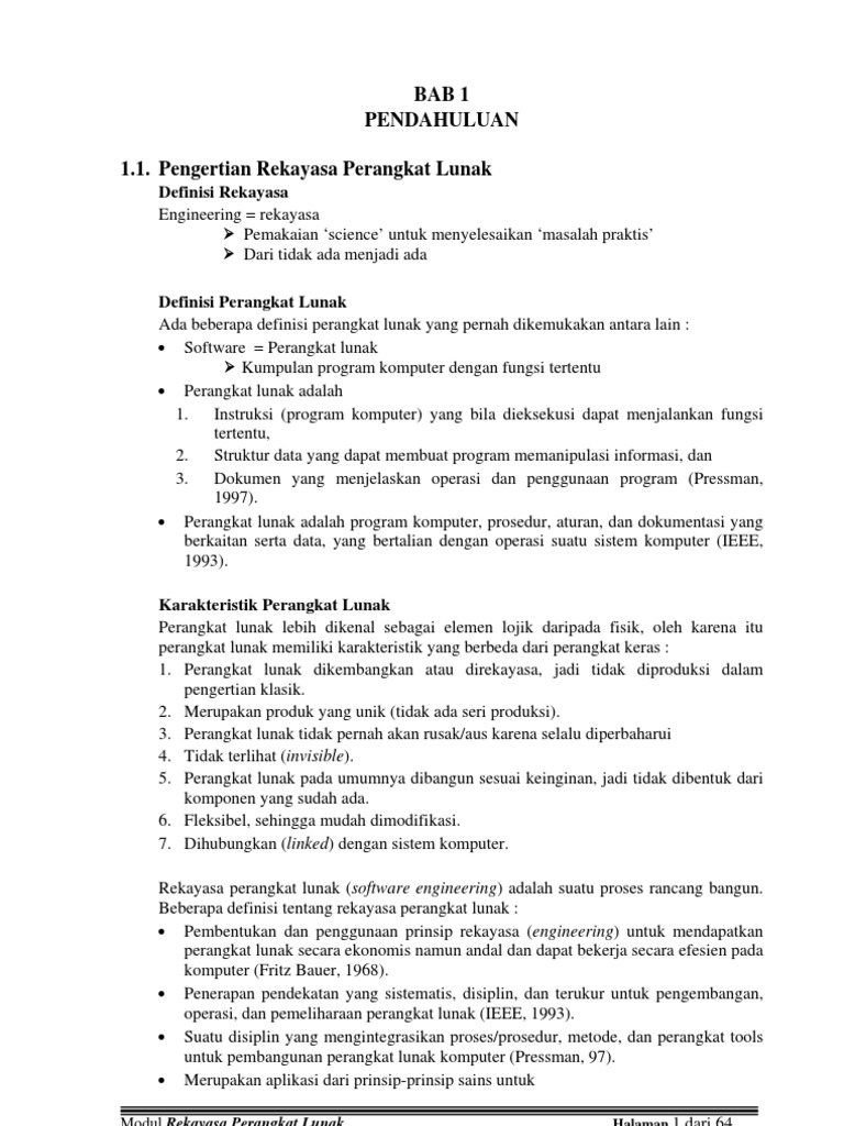 Dasar Rekayasa Perangkat Lunak | PDF
