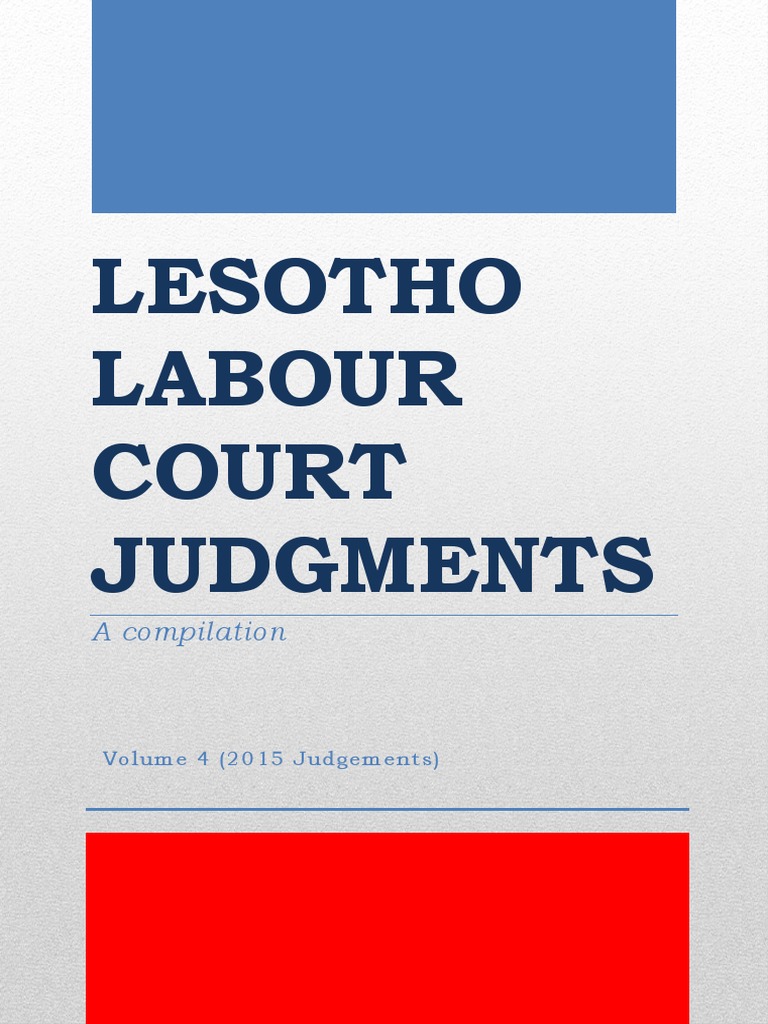 Lesotho Labour Court Judgments 2015 | PDF | Judgment (Law) | Arbitration