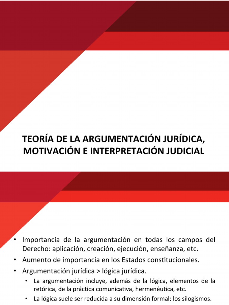 Teoría De La Argumentación Jurídica, Motivación E Interpretación Judicial