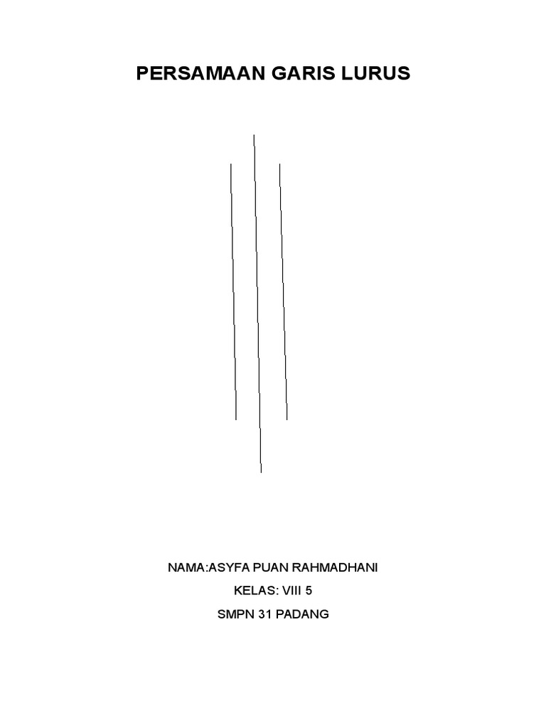 Persamaan Garis Lurus dan Gradien | PDF
