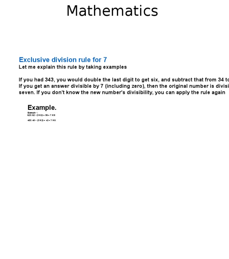 exclusive-division-rule-for-7-example-pdf
