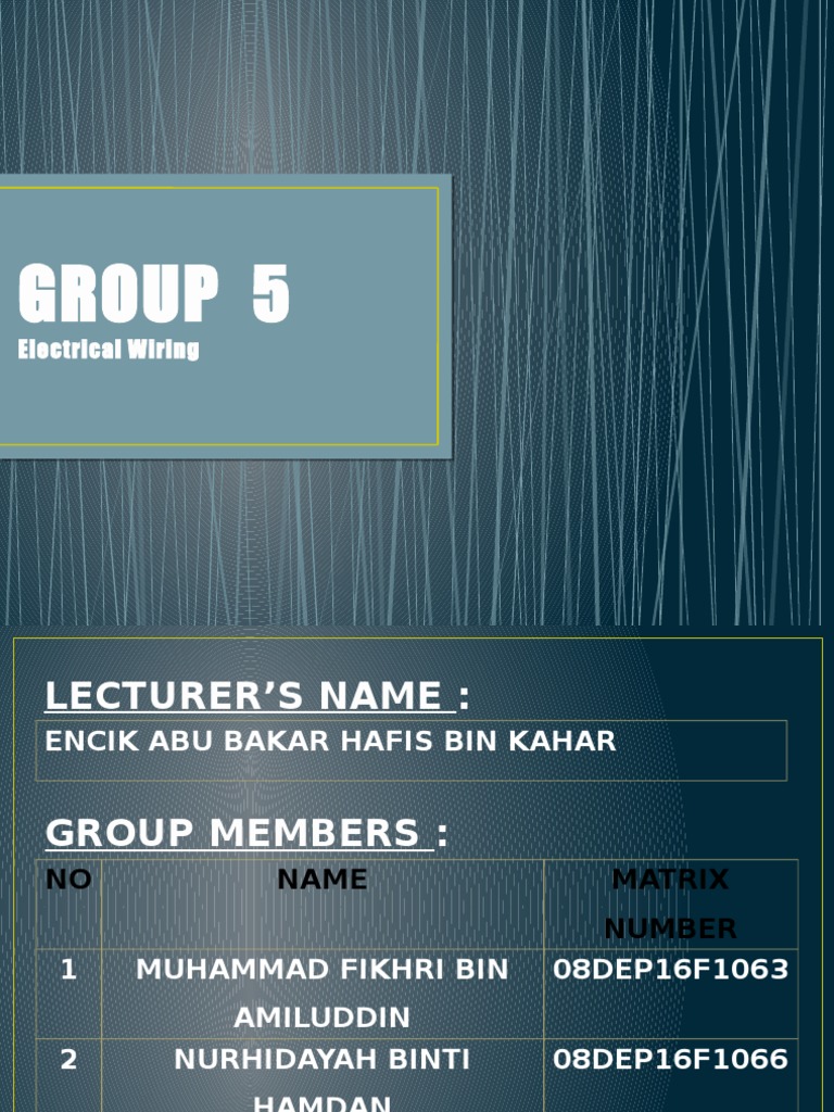 Group 5: Electrical Wiring | PDF | Cardiopulmonary Resuscitation ...