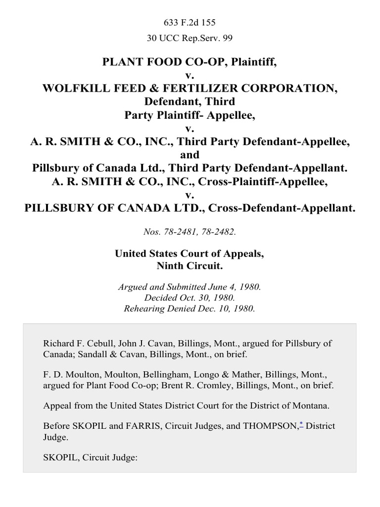 Wolfkill Fertilizer Liability Case | PDF | Personal Jurisdiction | Tort