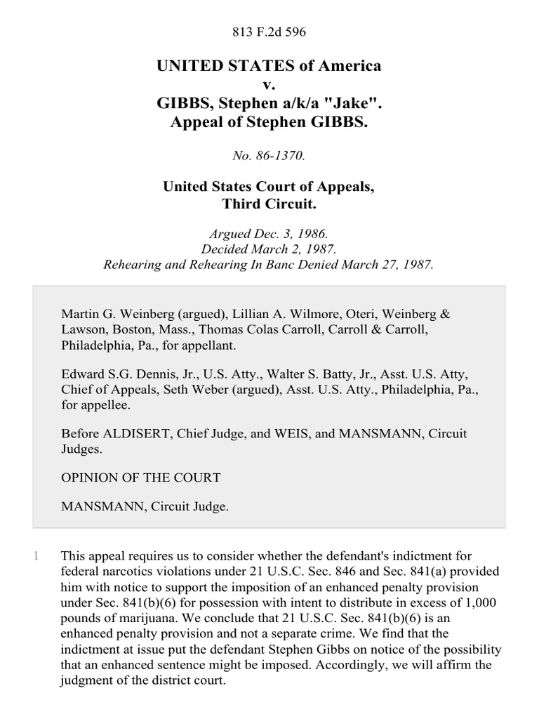Gibbs Appeal on Enhanced Penalty Notice | PDF | Conspiracy (Criminal ...