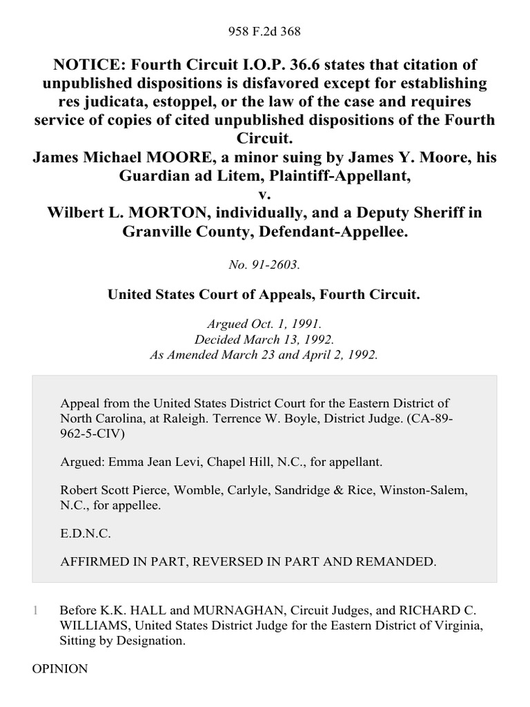 United States Court of Appeals, Fourth Circuit | PDF | Summary Judgment ...