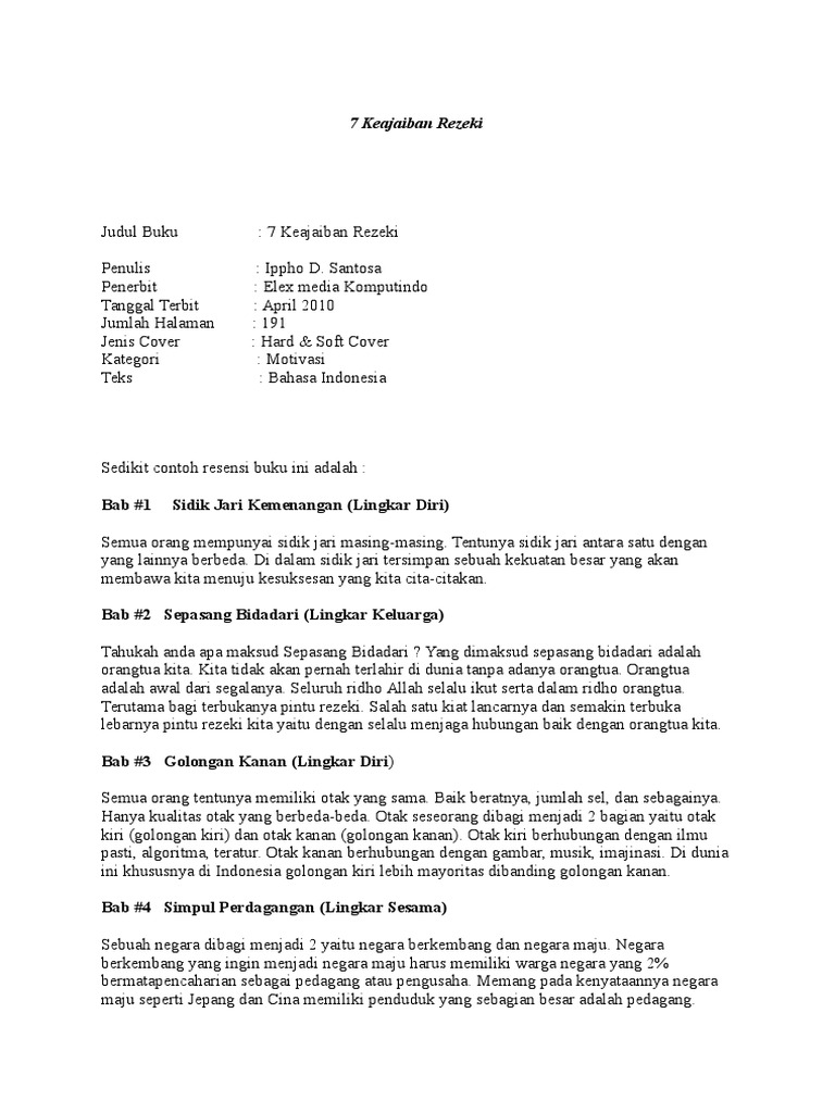 7 Keajaiban Rezeki | PDF