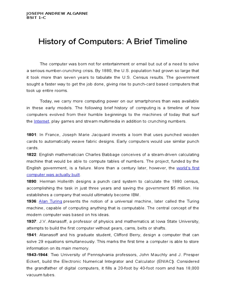 History of Computers | PDF | Apple Inc. | Operating System