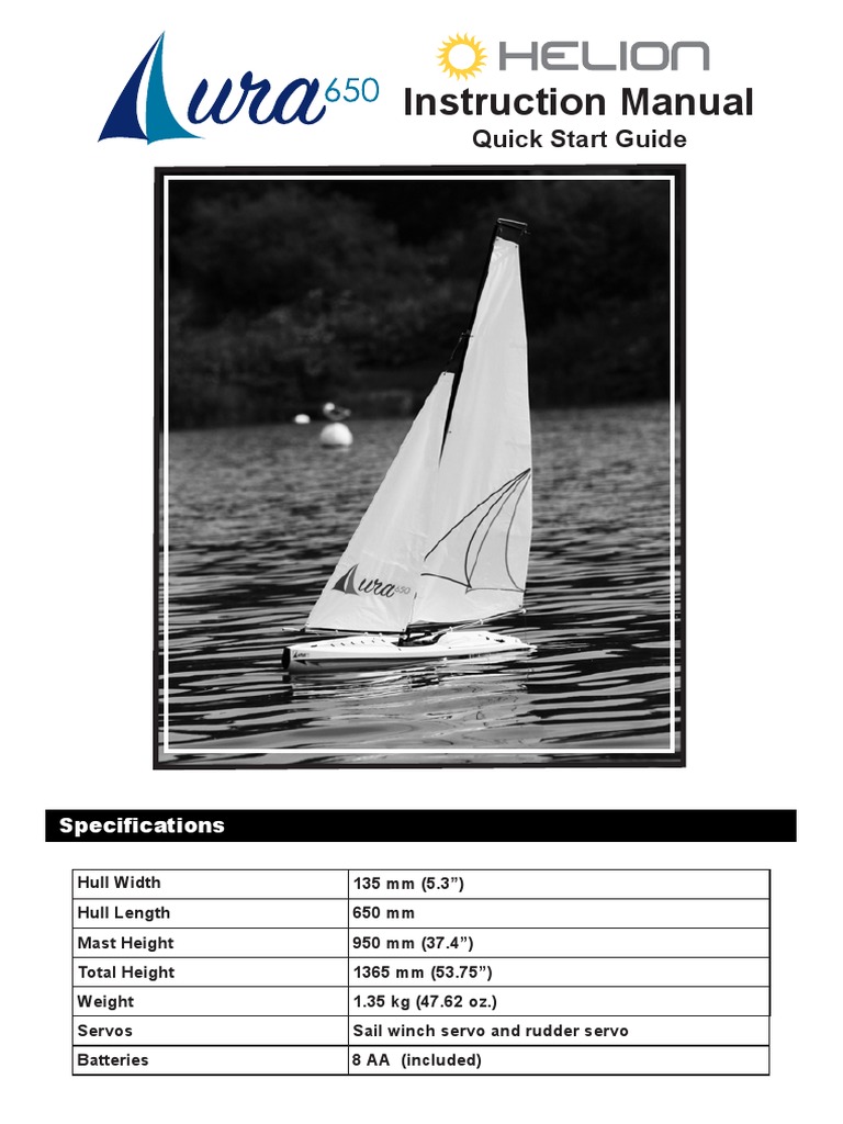 Instruction Manual: Quick Start Guide | PDF | Sail | Rudder