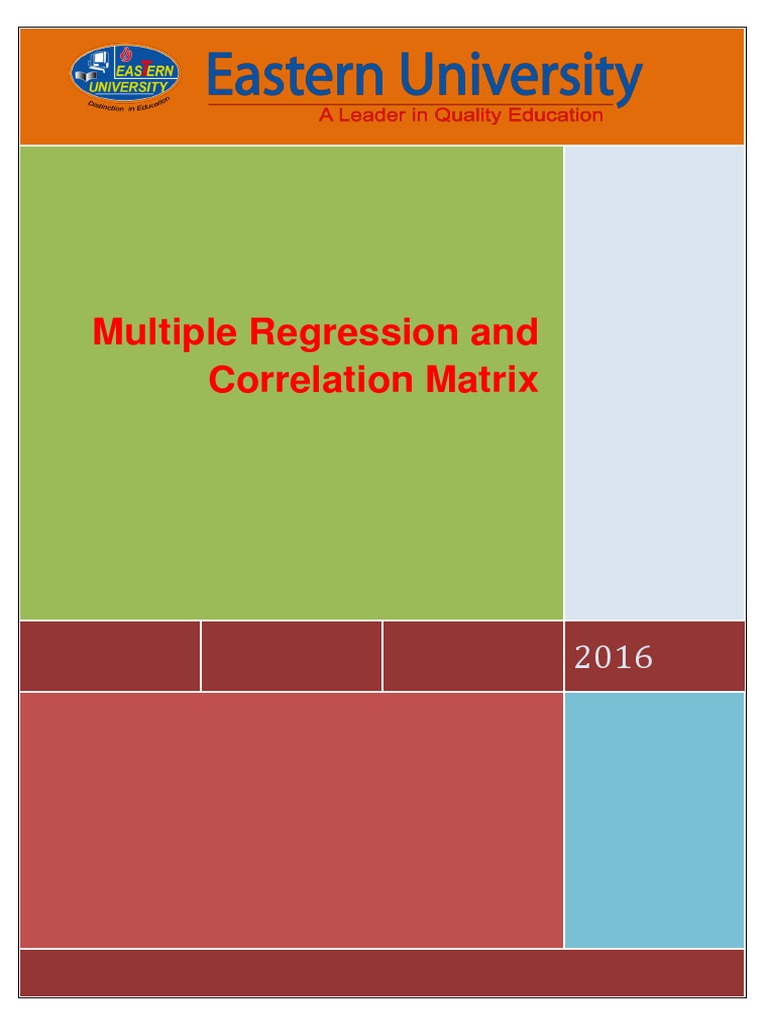 Multipkle Regression | PDF | Regression Analysis | Multicollinearity