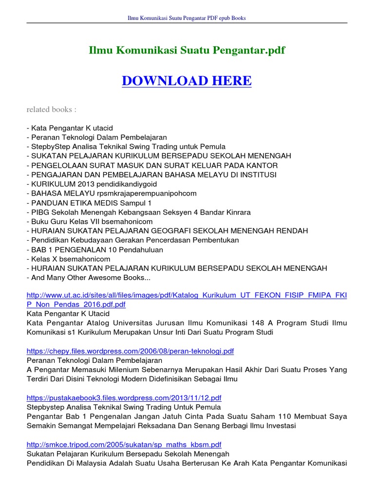 Ilmu Komunikasi Suatu Pengantar | PDF | Karier & Perkembangan