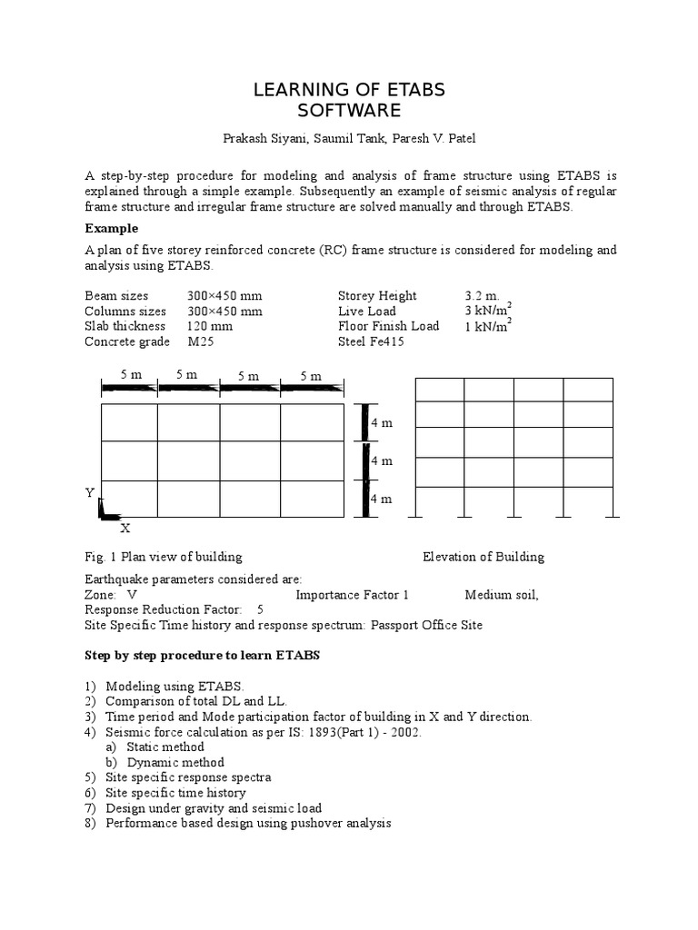 22 Etabs Examples Manual Pdf Beam Structure Framing Construction