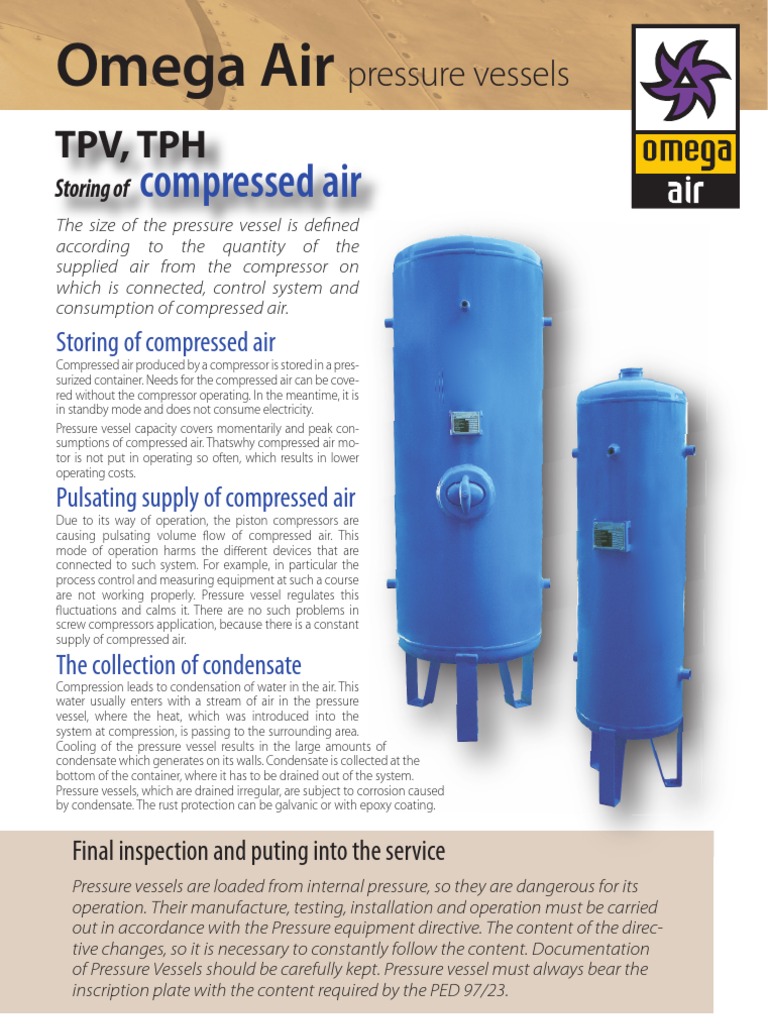 Omega Air - Pressure Vessels | PDF | Valve | Pressure