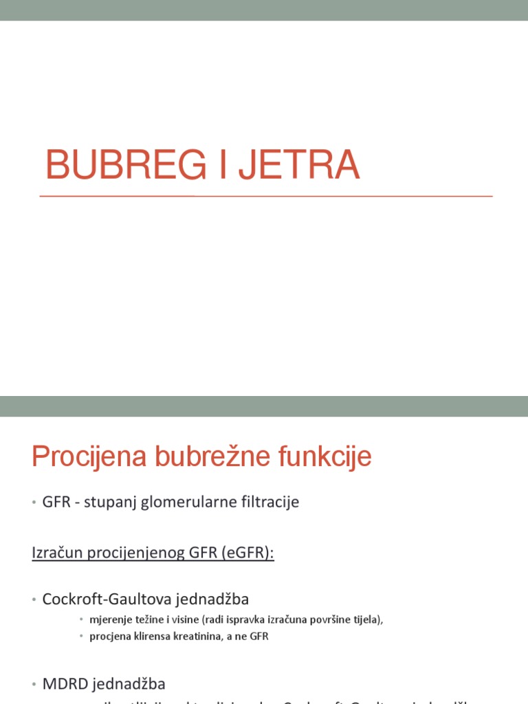 Bubreg I Jetra | PDF