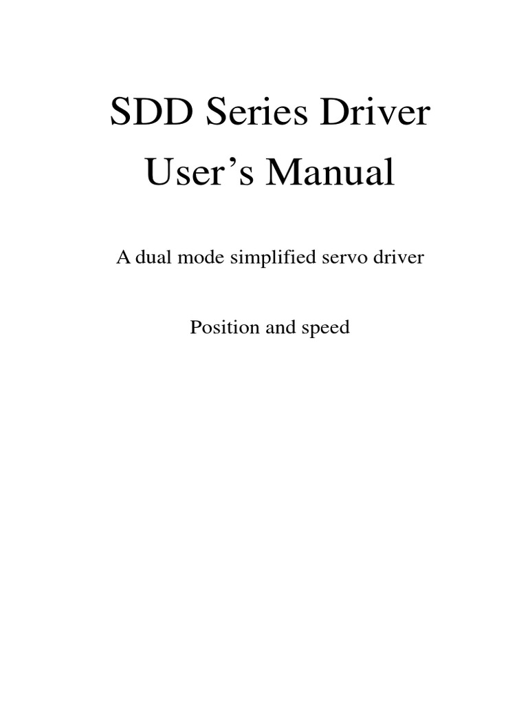 Manual Servo SDD | PDF | Parameter (Computer Programming) | Resistor