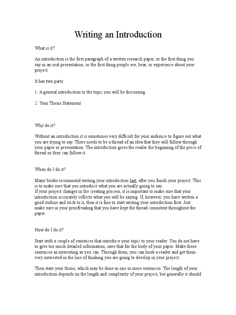 Introducing the Introduction: Understanding the Purpose and Strategies for Crafting Effective ...