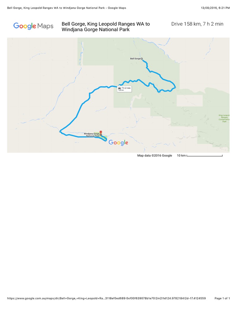 Bell Gorge King Leopold Ranges Wa To Windjana Gorge National Park ...