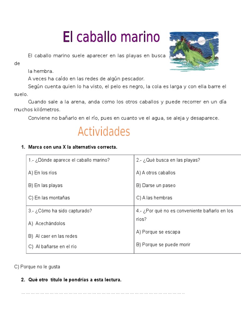 El Caballo Marino: Mito y Realidad | PDF