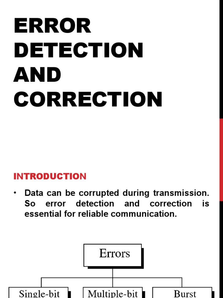 1 Error Detection and Correction | PDF | Error Detection And Correction | Fault Tolerance
