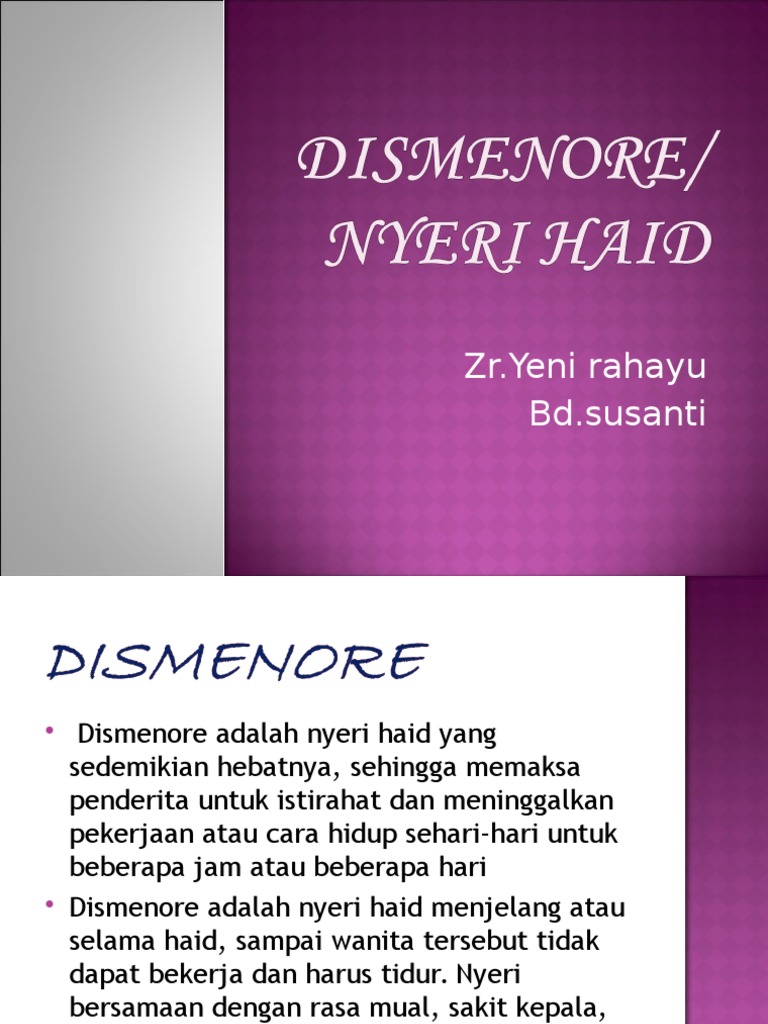 Pengertian dan Penanganan Dismenore | PDF | Pengembangan Diri ...