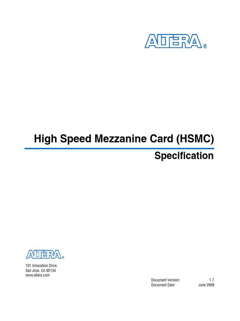 hsmc_spec.pdf | Electrical Connector | Field Programmable Gate Array