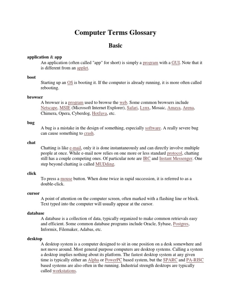 Computer Glossary | PDF