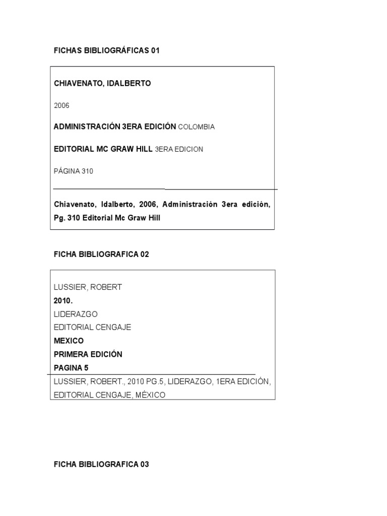 FICHAS-BIBLIOGRÁFICAS | Planificación | Calidad (comercial) | Prueba ...