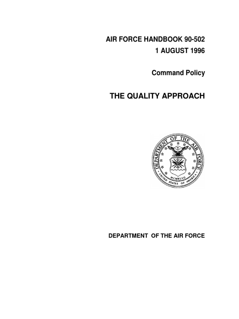 The Quality Approach - Usaf | PDF | Goal | Leadership