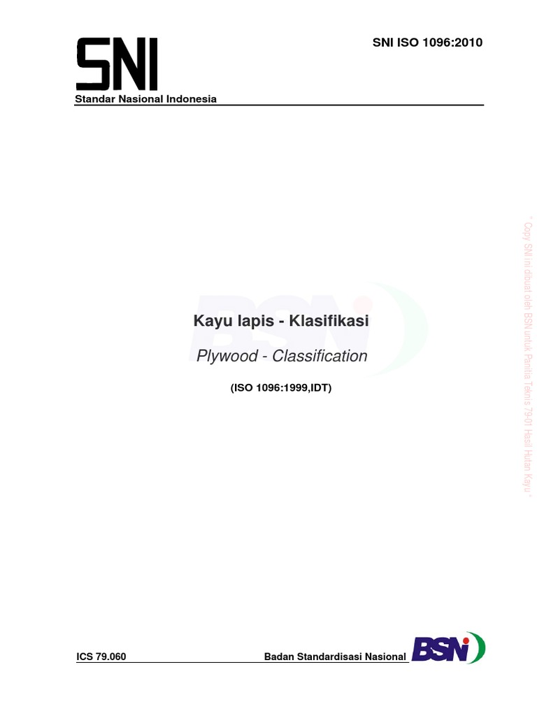 Sni Iso 1096-2010 | PDF | Teknologi & Rekayasa