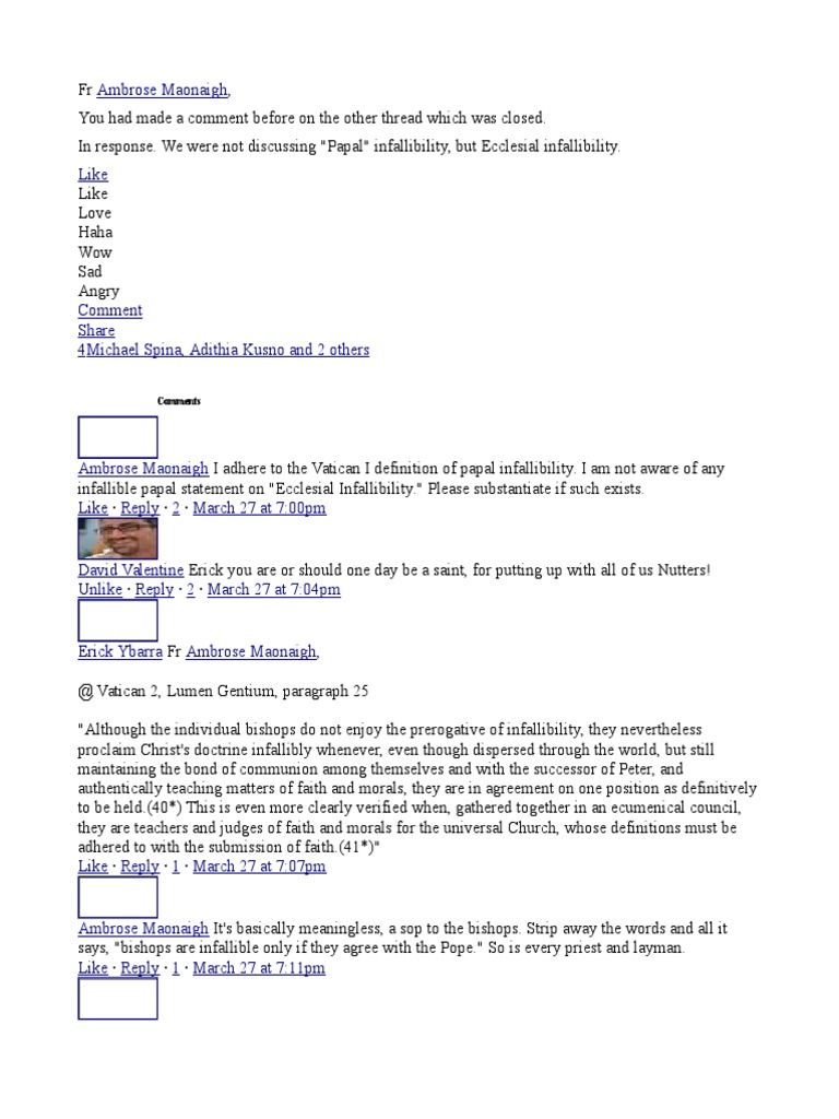 FB Papal Infallibility-general-Fr. Ambrose | PDF | Pope | Catholic Church