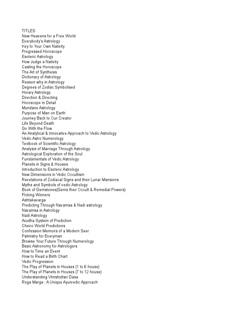 excel-list-of-books-pdf-hindu-astrology-astrology