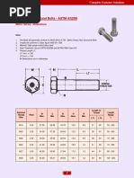 M20 Bolt Tensile Stress Area Table | PDF | Screw | Tools