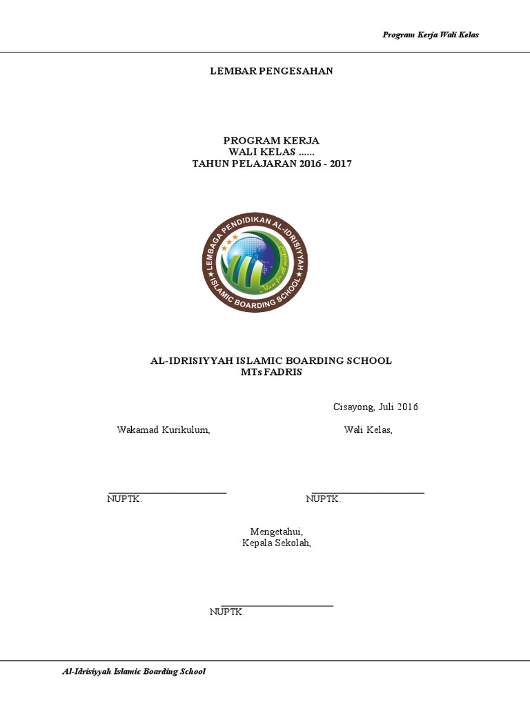 Program Kerja Wali Kelas AIBS | PDF | Ilmu Sosial