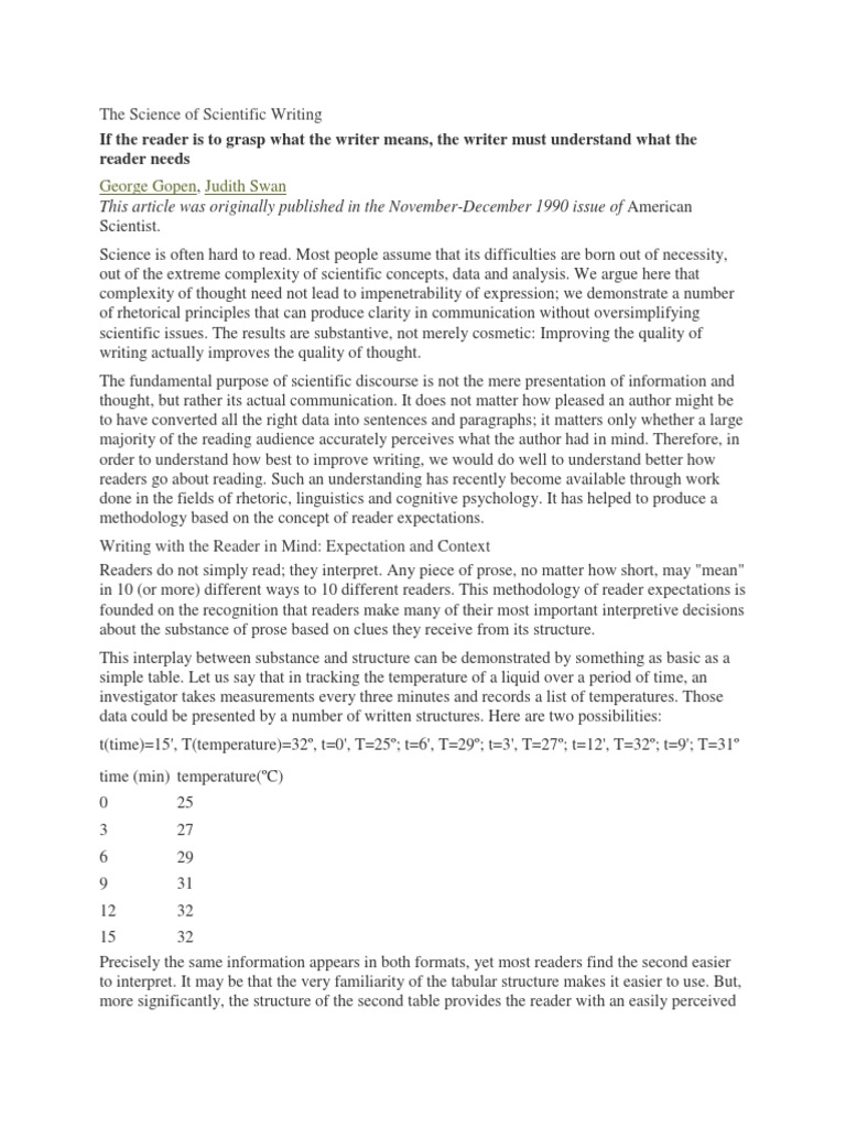 The Science of Scientific Writing | PDF | Earthquakes | Directionality ...